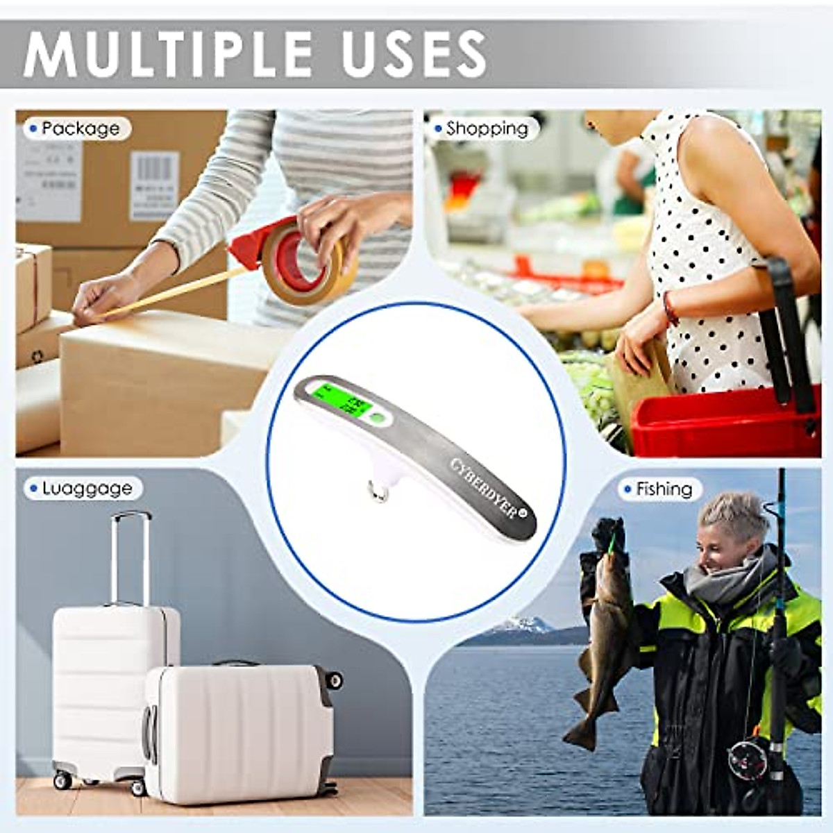 110 lbs Digital Bow Scale Recurve Archery Bow Scale Bow Poundage Scale Hunting Scale Luggage Scale with Peak and Hold Scale LCD Display