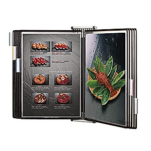 Tarifold Antimicrobial Wall Reference System with 10 Display Pockets, Letter-Size, 20 Sheet Capacity (WA271)