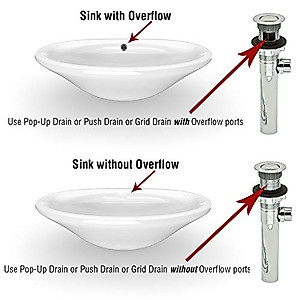 PF WaterWorks PF0730-BN-CH-NO, Chrome Plated ABS Body Bathroom Sink/Lavatory Pop-Up Drain with Ball Lift Rod | Without Overflow | CUPC Listed, Brushed Nickel