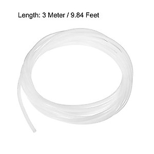 uxcell PTFE Tube 9.8Ft - ID 2mm x OD 4mm Fit Filament 1.75mm for 3D Printer White