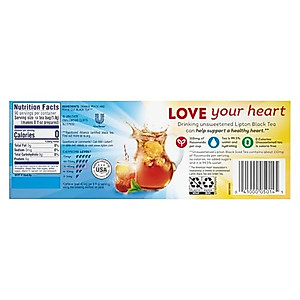 Lipton Cold Brew Family Black Iced Tea Unsweetened Decaffeinated Tea Bags, 22 Count (Pack of 3)