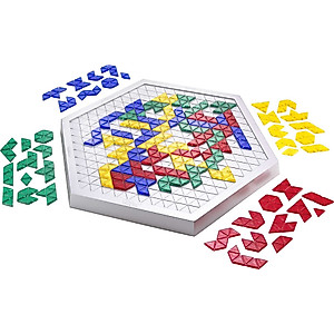 Mattel Games Blokus Trigon Strategy Board Game, Family Game for Kids & Adults with Hexagonal Board & Triangular Pieces (Amazon Exclusive)