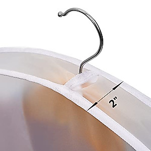 Shoulder Covers Plastic Hanger Covers for Clothes (Set of 12) Closet Clothes Protectors Breathable Clear Jacket Cover with 2" Gusset for Suit, Coat, Jackets, Blouses, Dress - 24'' x12" x2''/12 Pack