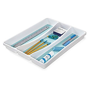 Copco Basics 3 Compartment Drawer Organizer, Aqua Sky