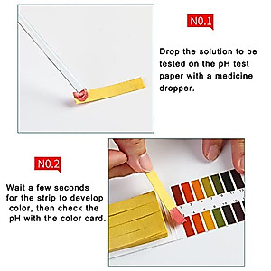 REALEGO pH Test Strips, 2PACK 160 Strips，Professional pH 1-14 Test Paper with 1mL Glass Dropper for Water,Teaching,Chemistry Experiment, Saliva and Urine