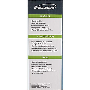 Brentwood Compact Dual Sandwich Maker, Non-Stick, Black