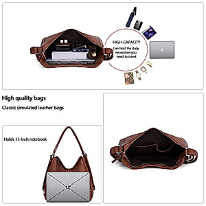 Angelkiss Women's Leather Hobo Bags Fashion Leather Purses and Handbags for Ladies Tassel Designer Shoulder Bucket Bag