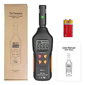 JOAUIAX EMF Meter Reader EMF Detector,5HZ—3500MHz Digital Household Radiation Detector,3 in 1 Electromagnetic Field Meter with LCD&Sound-Light Alarm for Home EMF Inspections,Office and Ghost Hunting