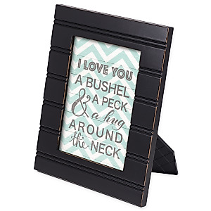 Cottage Garden I Love You a Bushel and a Peck Black with Gold Trim 8 x 10 Framed Wall Art Plaque