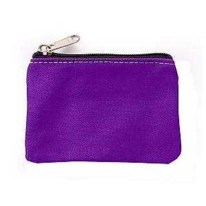 HappyDaily 6 Pack Canvas Zipper Bags Small Makeup Bags Lipstick Cosmatic Organizer Small Storage Pouch Carrying Purse (Pink/Hotpink/Sky Blue/Purple/Orange/Grey, Small (3.1'' x 5.1'')) (HD274)