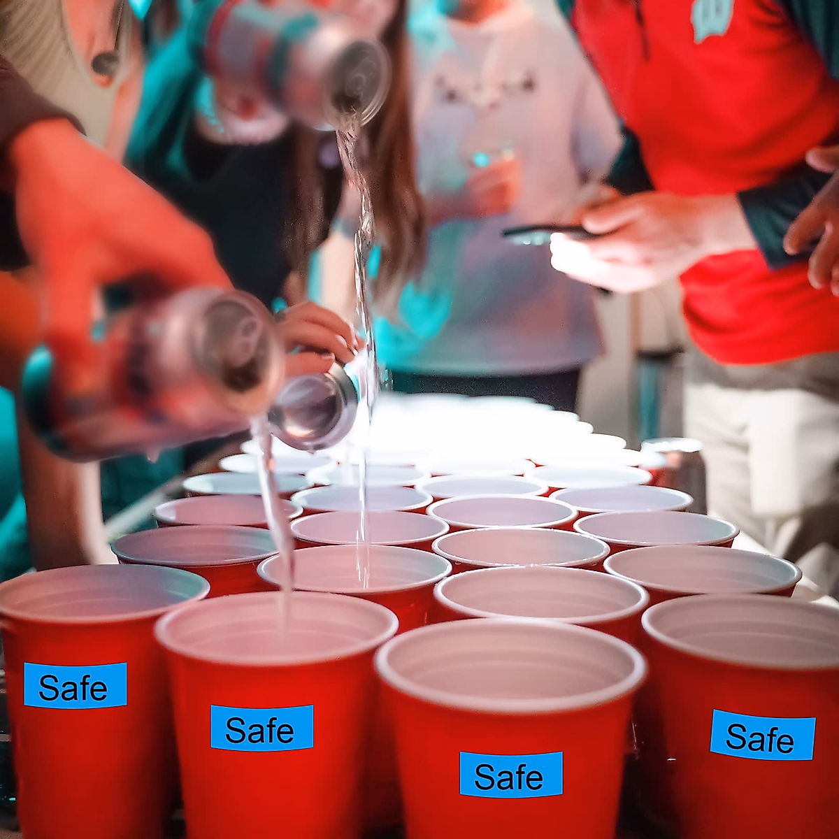 GOLDGE 63 x 23.6 inches Beer Pong Table Mat, Drinking Games for Adults Party, 8pcs Beer Pong Balls, 30pcs Beer Pong Cups