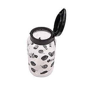 Lixit Food and Treat Storage Jars for Dogs, Cats, Small Animals and Birds (128oz, Cats - Black)