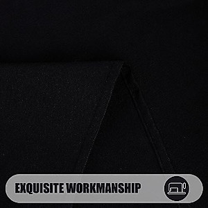 smiry Rectangle Table Cloth, Waterproof Stain Resistant Polyester Tablecloth, Decorative Washable Fabric Table Cover for Dining, Buffet, Parties and Outdoor, 60x84, Black