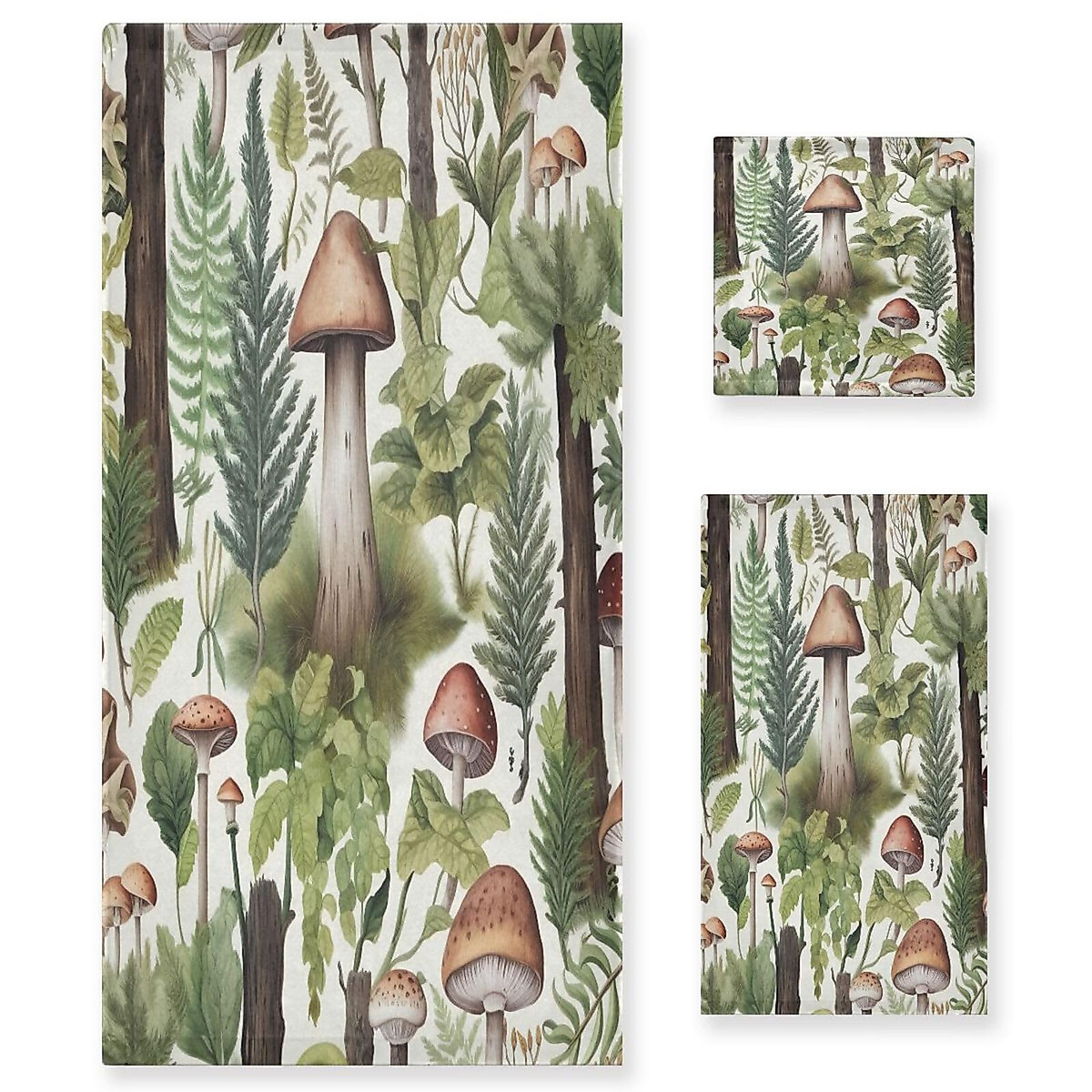 Flradish Watercolor Flowers Towels 3 Pack Bath Towels for Bathroom Set Soft Cotton Highly Absorbent Lightweight & Quickdry Towel Set 1 Bath Towel,1 Hand Towel,1 Washclothe