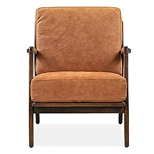 POLY & BARK Verity Lounge Chair, Cognac Tan
