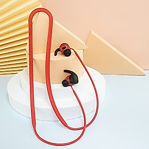Earphone Neck Strap -Free Bluetooth-Compatible Earphone Strap Neck for Fit Pro Red