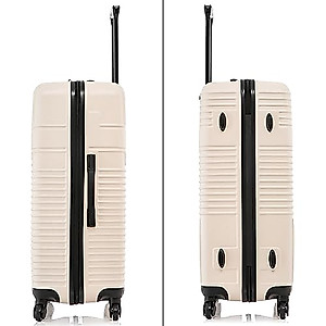 InUSA RESILIENCE Luggage with Spinner Wheels | Durable Lightweight Hardside Suitcase, Spacious Travel Bag with Handle and Trolley | 28-Inch Large Checked Luggage | Sand