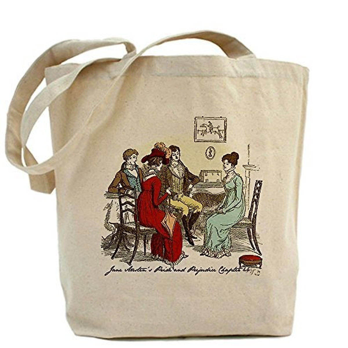 CafePress Pride & Prejudice Ch 44 Tote Bag Natural Canvas Tote Bag, Reusable Shopping Bag