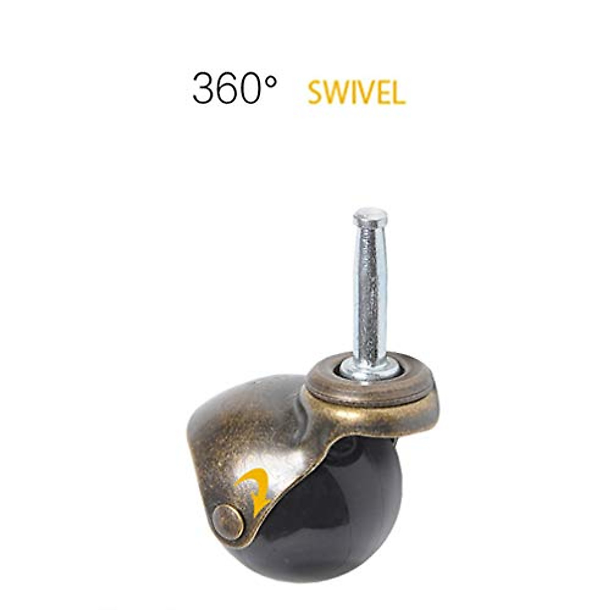 Caster Wheels， Antique Furniture Casters,Oil Rubbed Bronze,Silent,Insertion Rod Installation M8x38mm,for Sofa,Chair,Coffee Table,Retro Furniture (4 pcs) (Color : 5 Pcs)