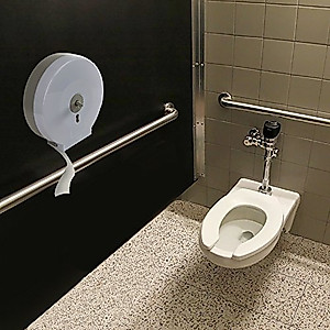 Mind Reader Commercial Bathroom Tissue Dispenser, Wall Mount Tissue Holder for Professional Bathroom 10.25 in. L x 4.88 in. W x 10.5 in. H