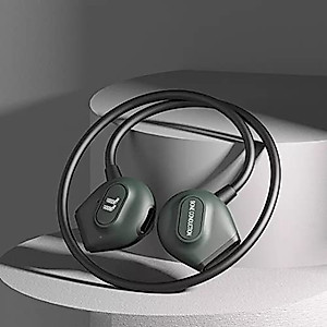 DOBVDLA ULlife Bone Conduction Headphones Lightest Sweatproof Headset Bluetooth 5.3 Sport Headphones with Mic, Foldable Wireless Open Earphones for Running with Ear Hooks