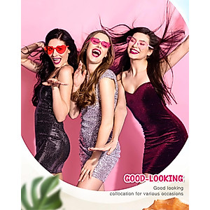 Chicpop 80Pairs Heart Sunglasses for Women Red Heart Shaped Sunglasses Heart Glasses Party Glasses Bulk Accessories for Adult Party Favors