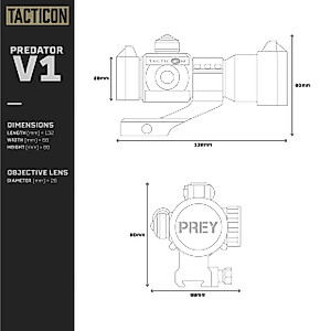 Tacticon™ Predator V1 Red Dot Green Dot Sight | Combat Veteran Owned Company | Absolute Co-Witness | Waterproof Fog Proof Optic | Tactical Rifle AR 15 Accessories