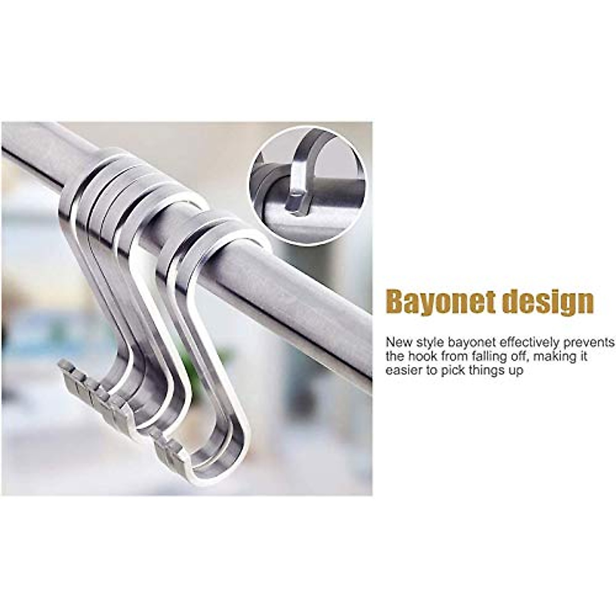 S-Shaped Hooks Heavy Duty 12 Packs,304 Stainless Steel Hook,Multi-Functional Flat Hook,S Hook,Hooks Closet,Hooks Plants,Hooks for Hanging Pot,Pan,Cups, Plants,Bags, Jeans,Towels (12, XX-Large)