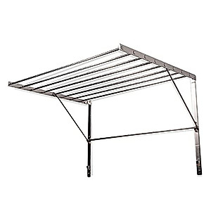 brightmaison Wall Mount Clothes Drying Rack & Laundry Room Organizer, 6.5 Yards Drying Capacity Stainless Steel Silver Set of 2 Laundry Rack