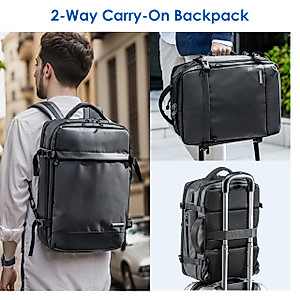 SANWA 15.6-inch Laptop Computer Backpack with USB Charging Port, Water Resistant, Anti Theft Business Briefcases, Shoulder Bag Handbag, Compatible with MacBook Dell Notebook, School, for Men/Women