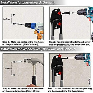 Garage Hooks, Inteli-topia Steel Garage Storage Hooks Utility Double Heavy Duty for Organizing Power Tools, Ladders, Bikes, Bulk Items, Pack of 10