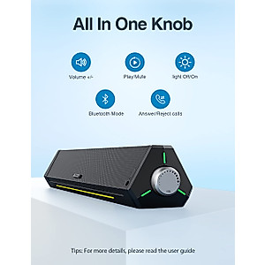 Computer Speakers, Bluetooth Soundbar, HiFi Stereo, 3.5mm Aux-in Connection, USB Powered Speakers for Desktop Monitor, PC, Laptop, Tablets