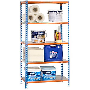 Simonrack 5/400 Simonclick Kit Plus Shelf, Blue/Orange/Galvanized