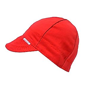 Comeaux Caps Reversible Welding Cap Solid Red Size 7 7/8