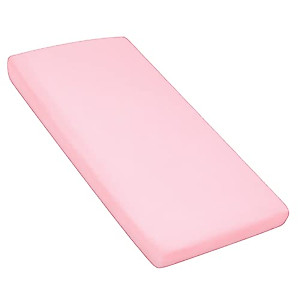 Nap Mat Sheet 24" x 48" x 4" Fitted Preschool Day Care Rest Mat Cover, Soft & Breathable Microfiber Baby Sheets for ECR4Kids Mat, Regalo My Cot Portable Toddler Bed and Joovy Travel Cot, Pink