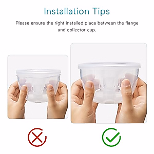 Paruu P10 Full Set Collector Cup, Original Breast Pump Parts, Wearable Breast Pump Replacement Accessories, 1 Set