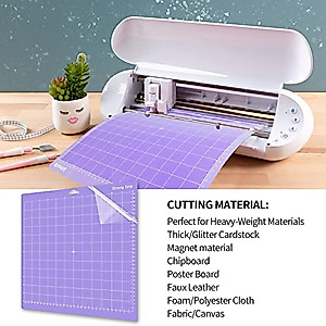 6 Pack Cutting Mats for Cricut, 12x12inch Cutting Mat, Adhesive Cutting Mat, Quilting Cutting Mats for for Art, Textiles, Scrapbooking (StandardGrip, LightGrip, StrongGrip, FabricGrip)