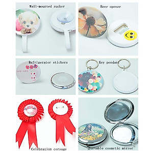 DNYSYSJ Badge Button Maker Cutting Machine Manual Round Graphic Punch Die Cutter DIY Button Badge Making Kit 37mm (49mm Cut Diameter)