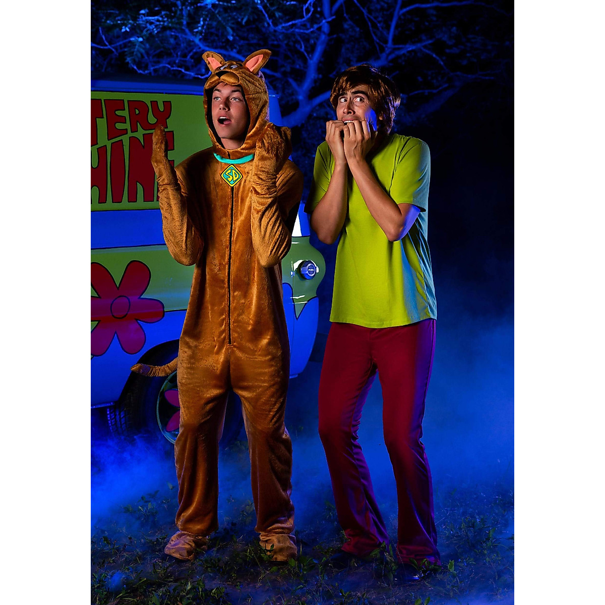 Scooby Doo Shaggy Costume for Men - Green Shirt and Maroon Pants - Hippie Detective Outfit for Halloween