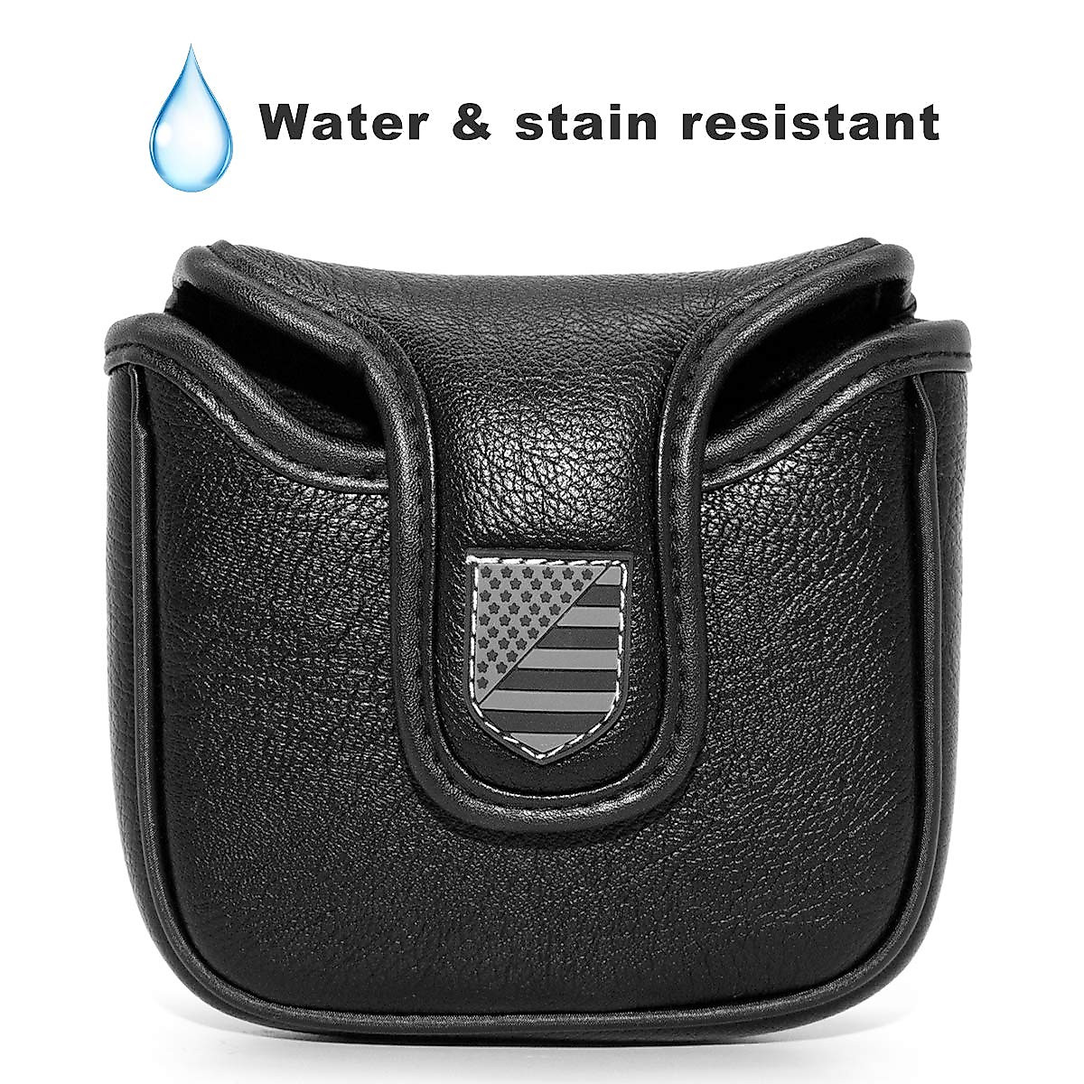 Golf Putter Cover, Putter Headcovers Golf Club Head Covers Putter Headcover for Blade Leather Golf Mallet Putter Head Covers with Magnetic for All Brands USA Style