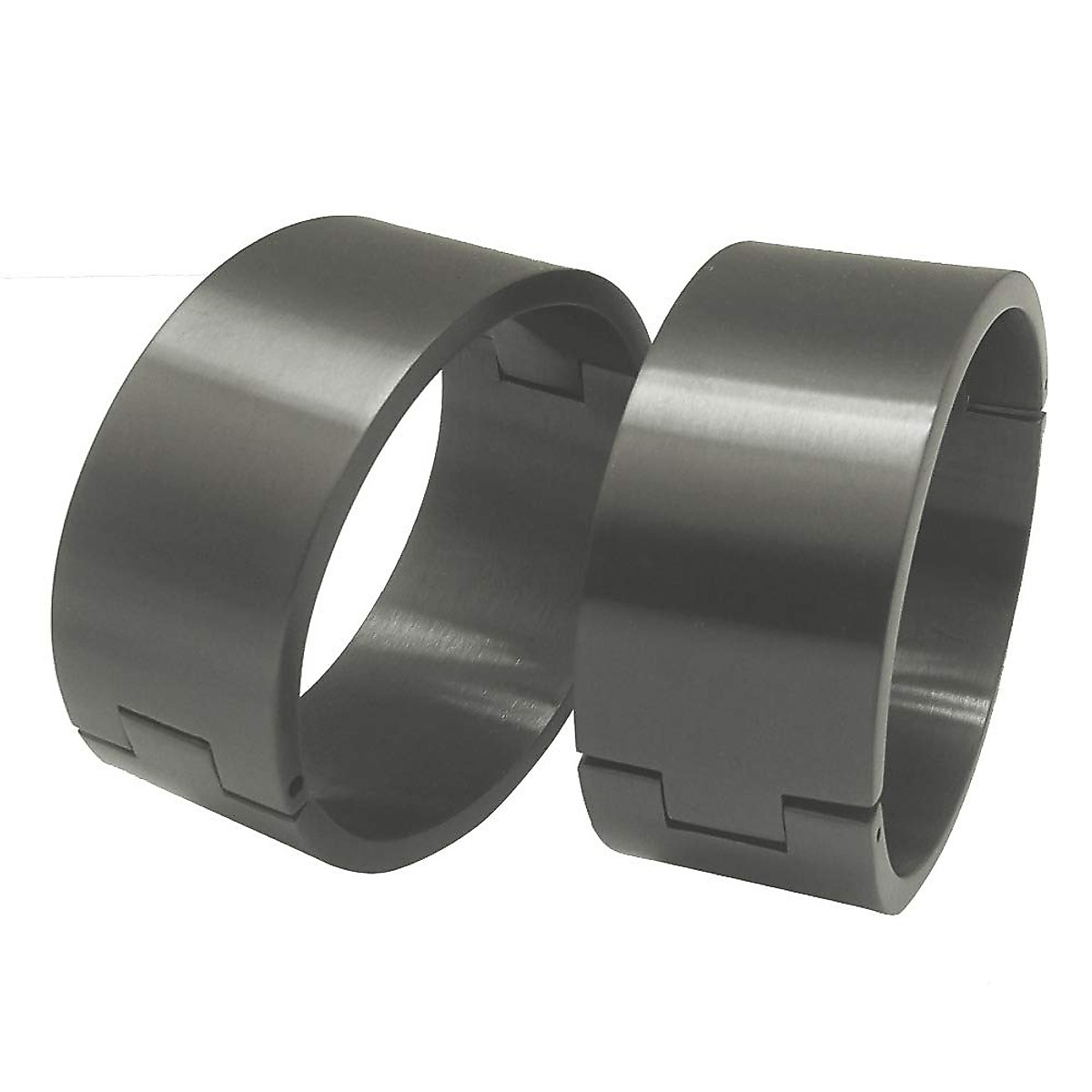 ACECHANNEL Stainless Steel Men Women Bracelets Fashion Bangles Wrist Anklest Bracelets Removeable O Ring Oval Shape Bangle (60mm x 50mm(Wrist Cuffs),H053BB Brush Black)