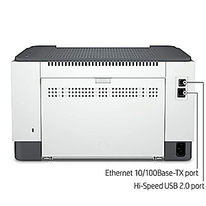 Hp Laserjet M20 Series Black-and-White Laser Printer, Mobile Device Printing, Automatic Two-Sided Printing, with 6 Months of Toner Through HP+, Wireless, White & Slate, with MTC Printer Cable