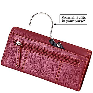 HANGAROO Travel Hangers - Portable Hangers for Clothes That Easily Attach to Clothing Labels - Patented, Lightweight, Pocket-Size Design - Sturdy and Compact Traveling Hangers (4-Pack)