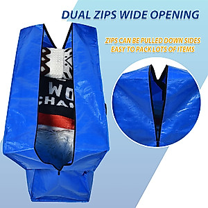 57 Gallon Extra Large Storage Bags, XXL Jumbo Moving Bags Heavy Duty, Storage Totes Moving Boxes Supplies for College, Foldable Duffle Bag for Travel, Christmas Tree Bag, 42x23x13.5inch - 2PACK