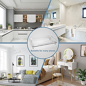 YIEZI Multi-Functional Plastic Shelf, 3-Tier, Anti-Slip, Easy Assembly, 30cm x 30cm x 10cm, Ideal for Organizing Cosmetics, Perfumes, Soaps, Lotions, and More