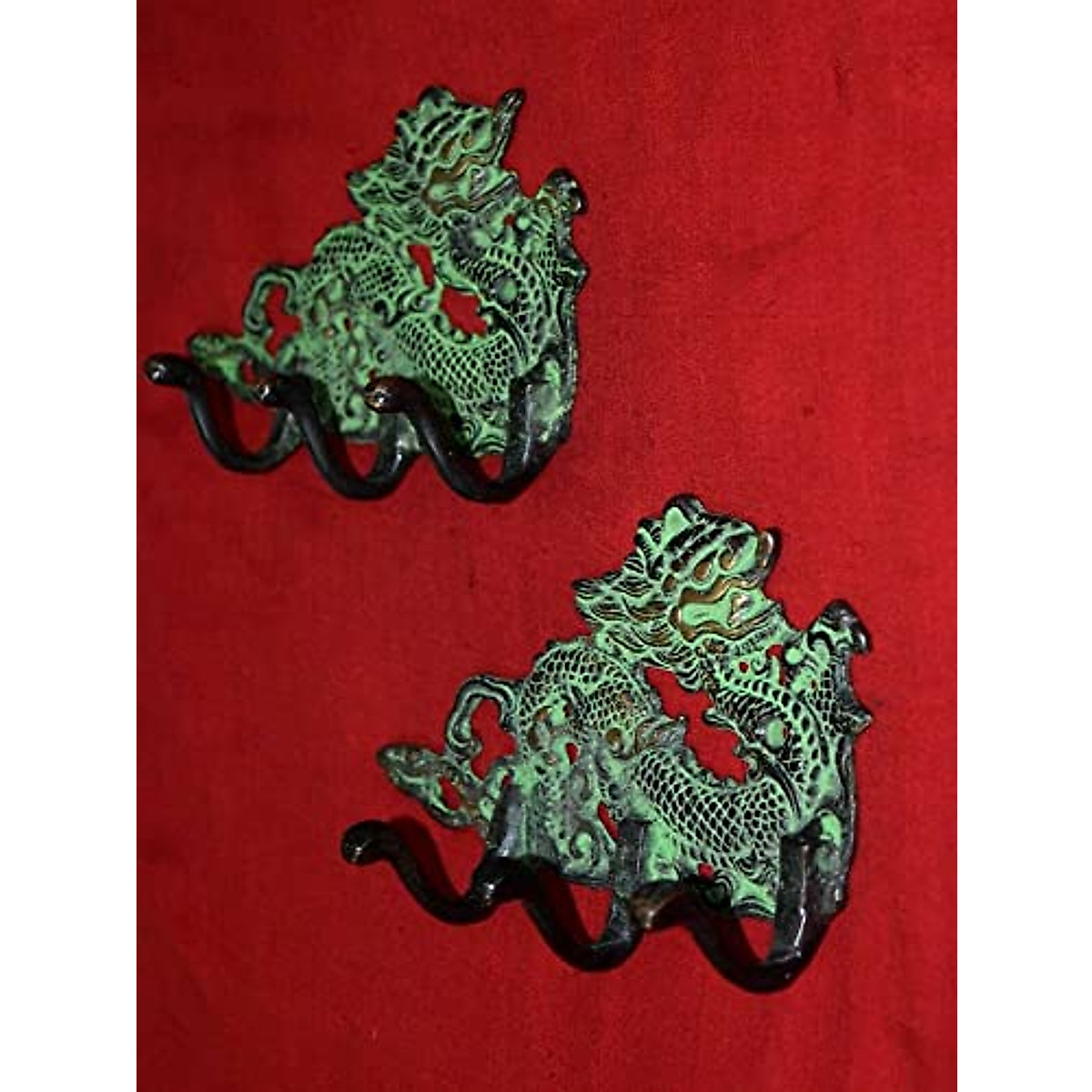 Uniquebazar4u Brass Dragon Wall Hook Handiscrafts Flying Dragon Wall Clothes Hanging Hook
