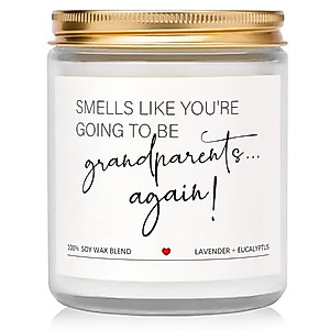 Pregnancy Announcement Gifts for Grandparents, Baby Announcements Ideas - Lavender Scented Candles, Pregnancy Reveal, You're Going to Be Grandparents Again Baby Announcement