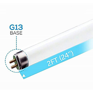 Circle (6 Pack F17T8/841 17W 24 Inch T8 Fluorescent Tube Light Bulb, 4100K Cool White, Medium Bi-Pin (G13) Base, 17 Watt T8 Light Bulbs