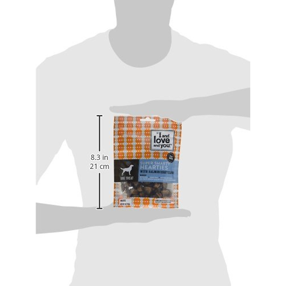 I AND LOVE AND YOU Super Smarty Hearties - Salmon - Grain Free, DHA for Brain and Eye Support, Training Treat, Filler Free, 5oz (Pack of 2)