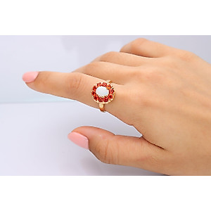 Gin & Grace 14K Yellow Gold Australian Opal Ring for Women | Ethically, authentically & organically sourced (Oval-Cut) Shaped Opal Hand-Crafted Jewelry for her | Opal Ring for Women